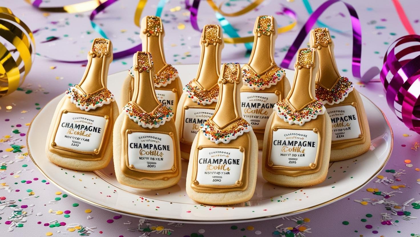 Celebrate in Style with Champagne Bottle Cookies