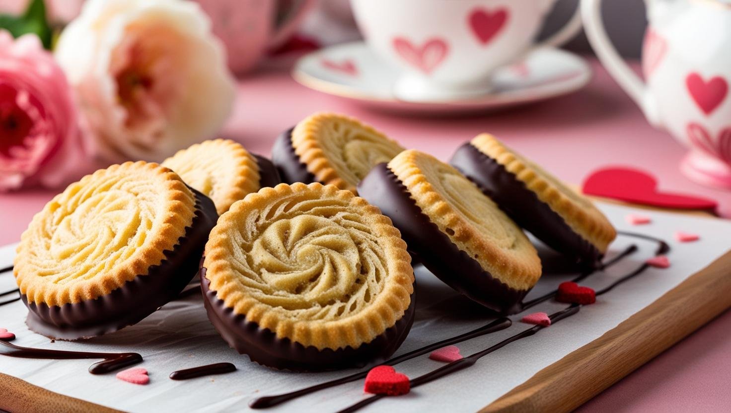 Crisp & Buttery Danish Biscuits with Chocolate Dip Recipe