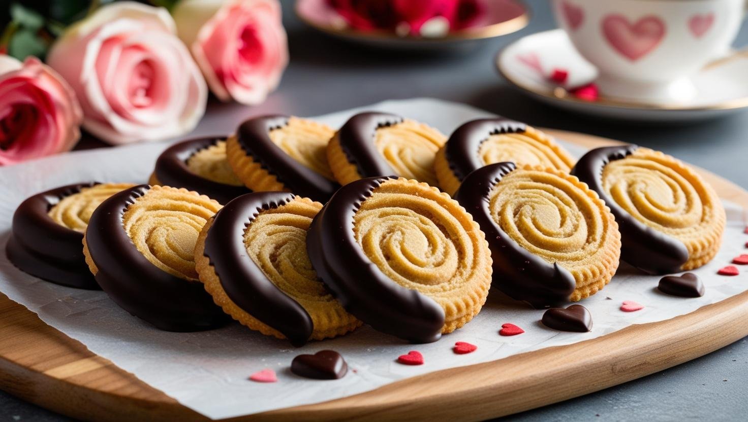 Crisp & Buttery Danish Biscuits with Chocolate Dip Recipe