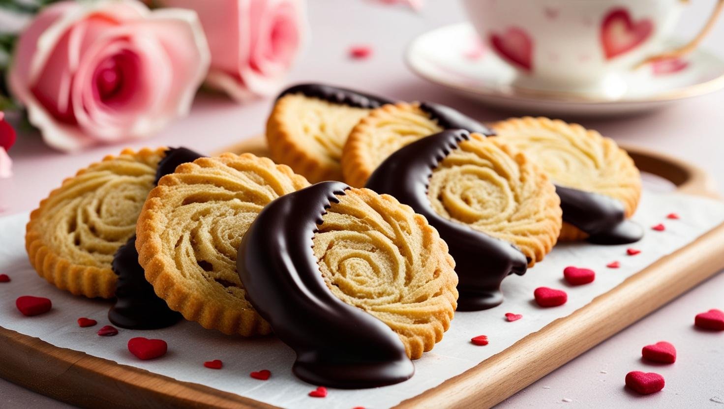 Crisp & Buttery Danish Biscuits with Chocolate Dip Recipe