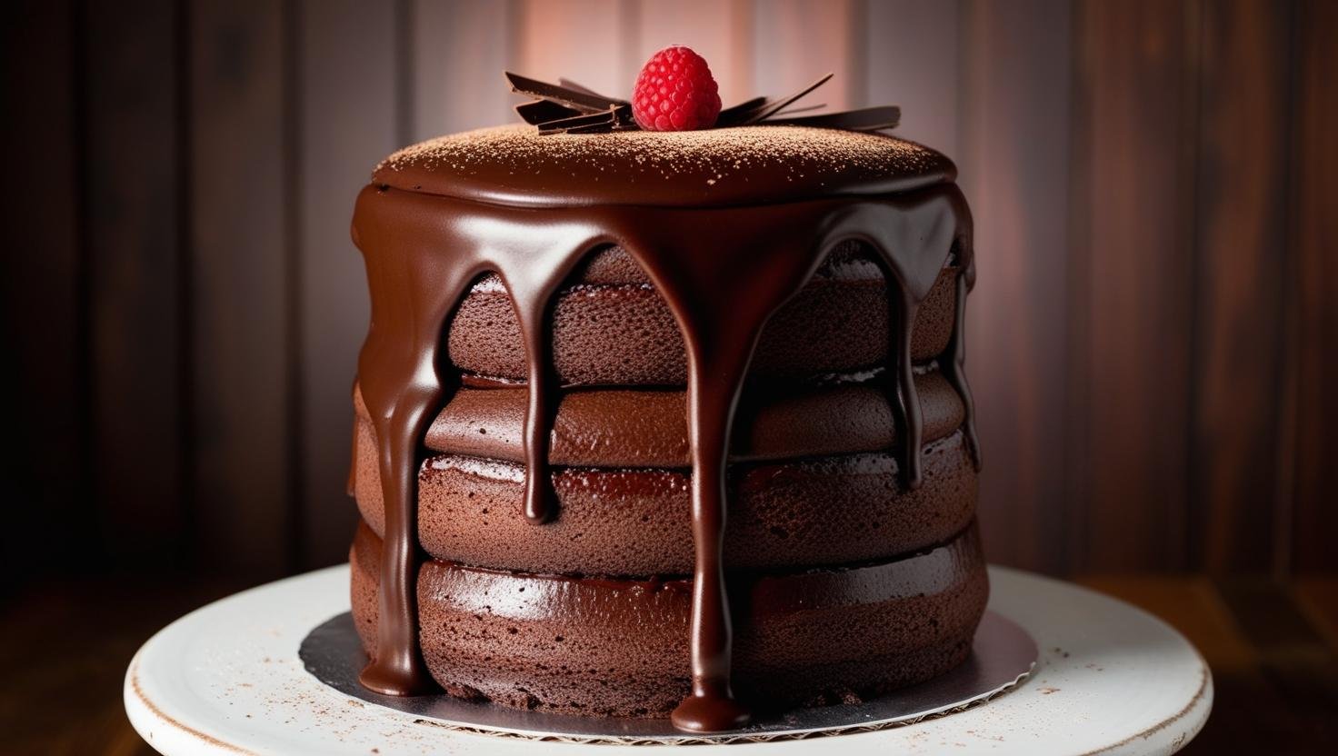 Moist Chocolate Cake with Ganache: A Rich Delight