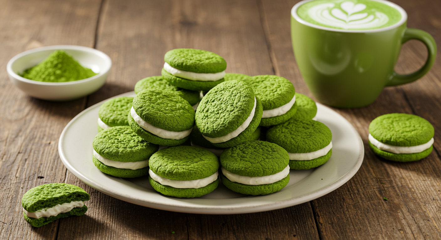 Soft & Chewy Matcha Sandwich Cookies You’ll Crave Daily