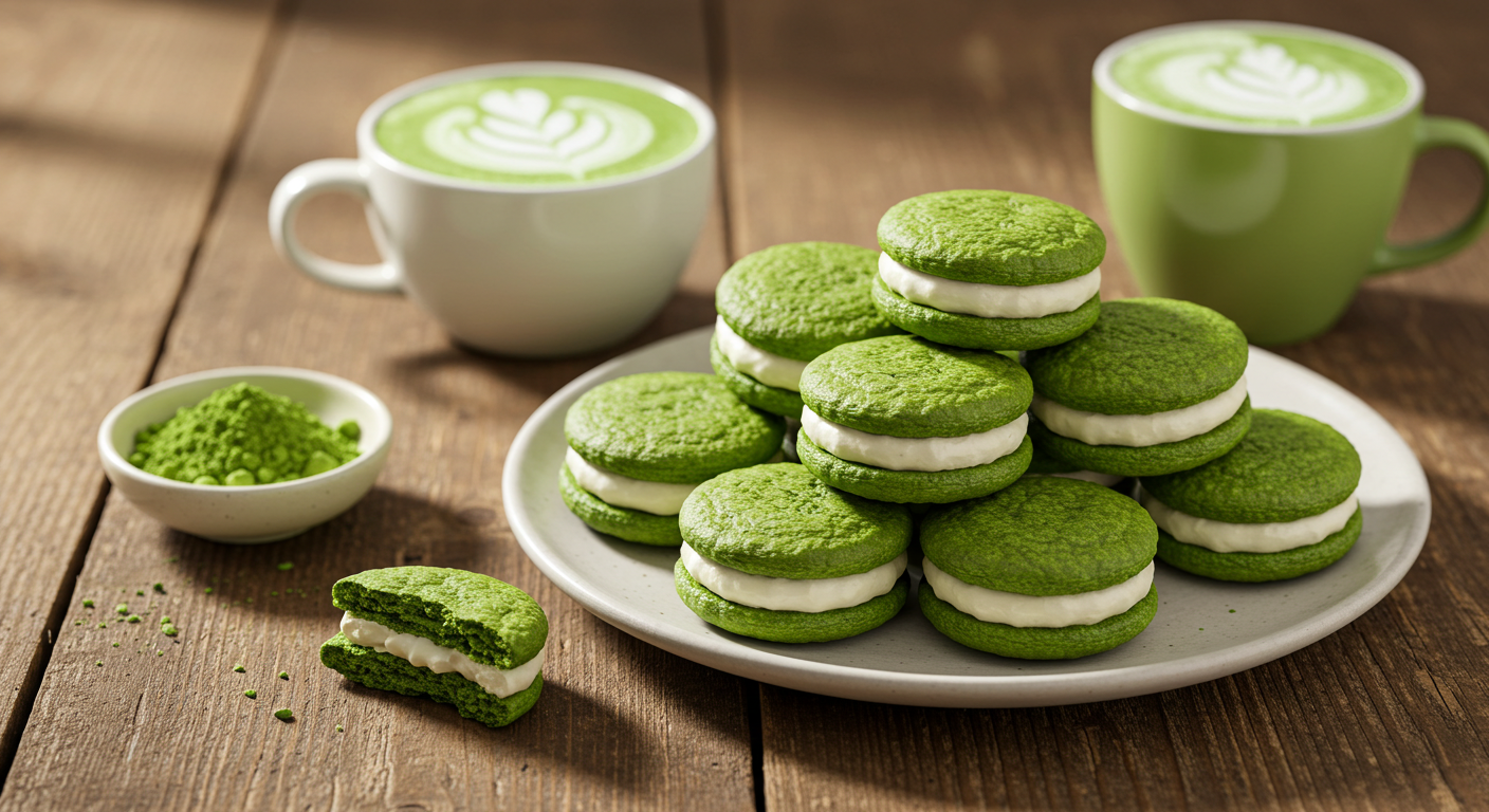 Soft & Chewy Matcha Sandwich Cookies You’ll Crave Daily